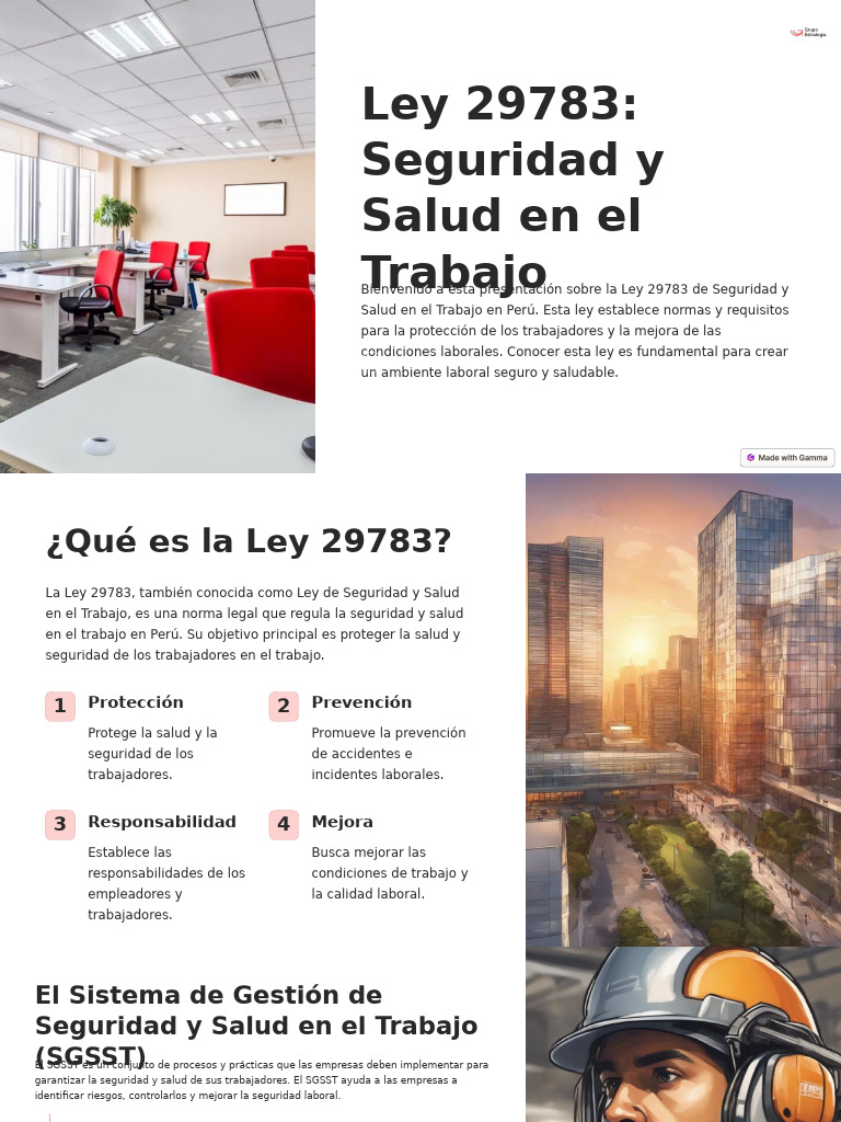 Ley-29783-Seguridad-y-Salud-en-el-Trabajo | PDF
