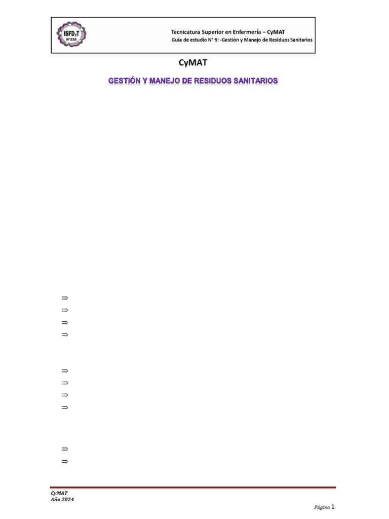 CyMAT-Guía de Estudio #9 | PDF