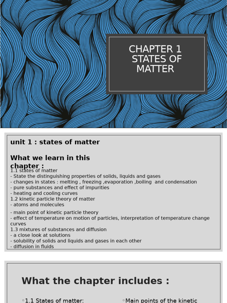 Chapter 1 . States of Matter | PDF