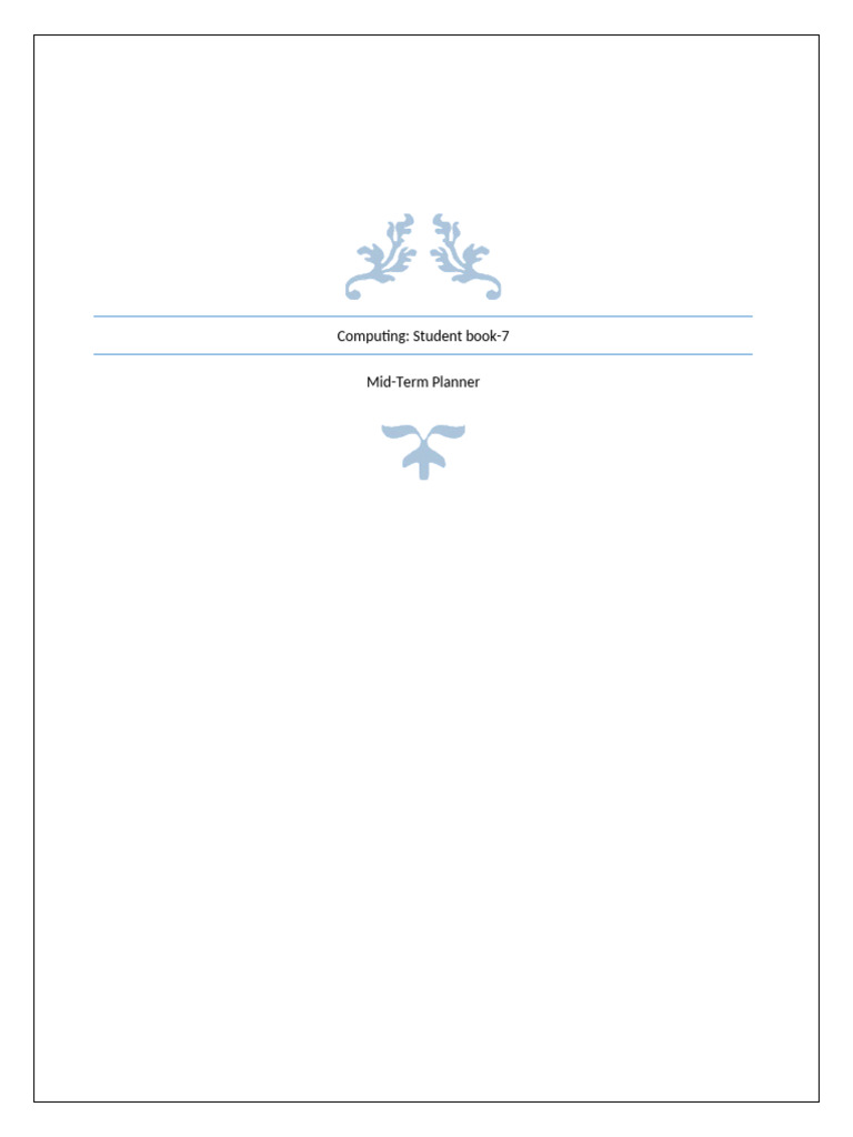 Computer Planner Mid-Term Grade 7 | PDF