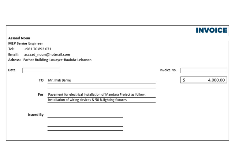 MAndara Electrical Invoice 05 | PDF