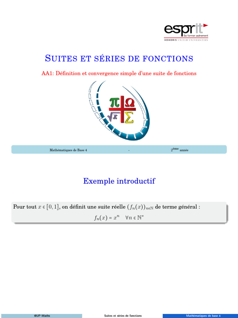 AA1-Définition Et Convergence Simple D'une Suite de Fonctions | PDF