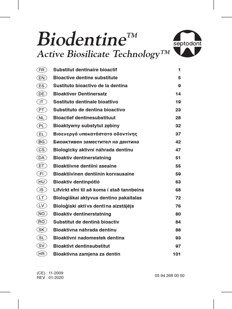 instrucciones-de-uso-biodentine | PDF