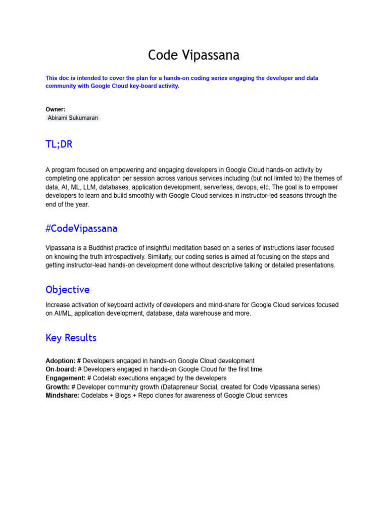 Code Vipassana Program Plan Ext | PDF