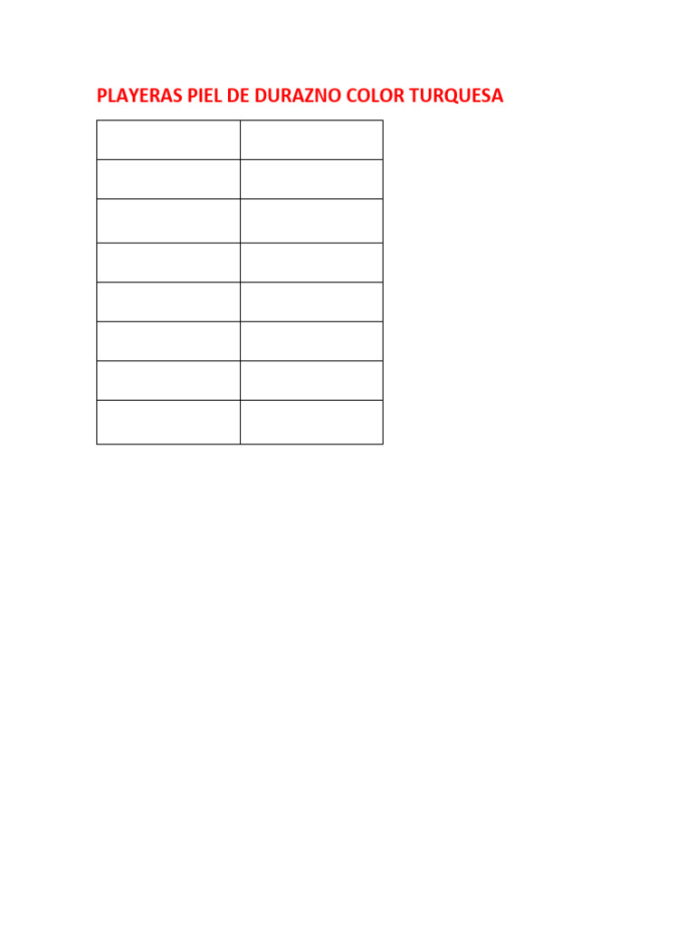 Pedidos Playeras | PDF