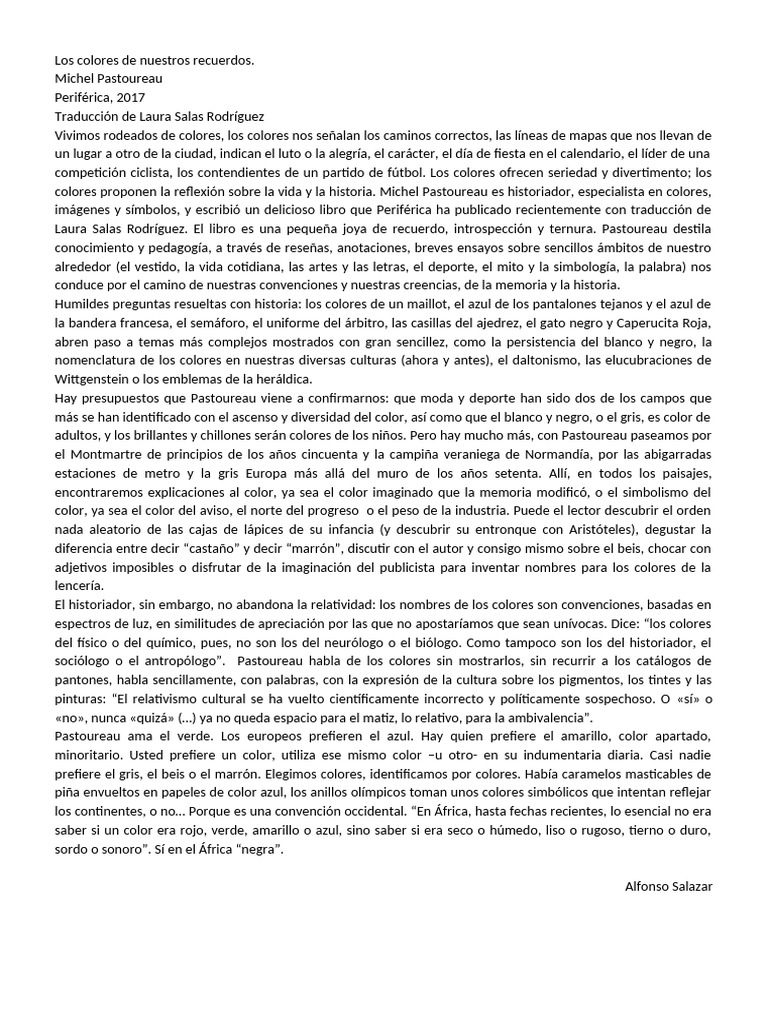 018 Los colores de nuestros recuerdos | PDF