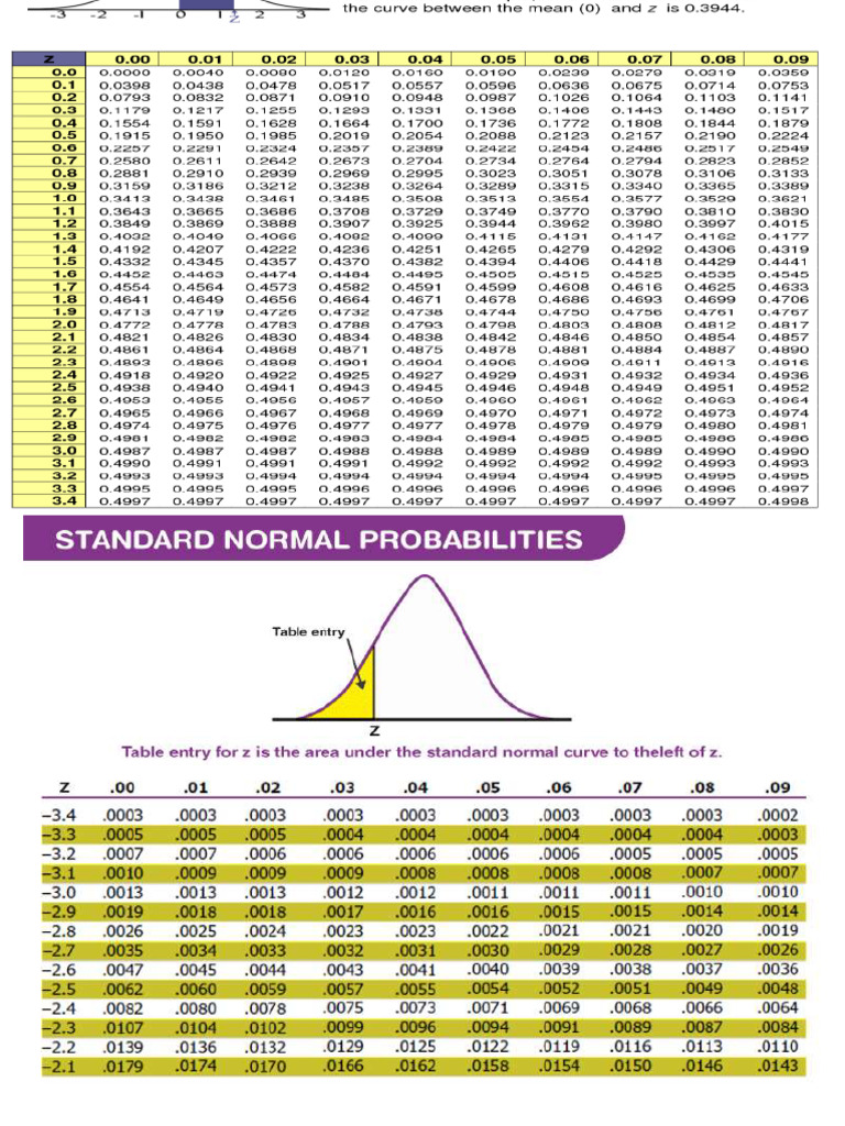 Standard Norm Table | PDF