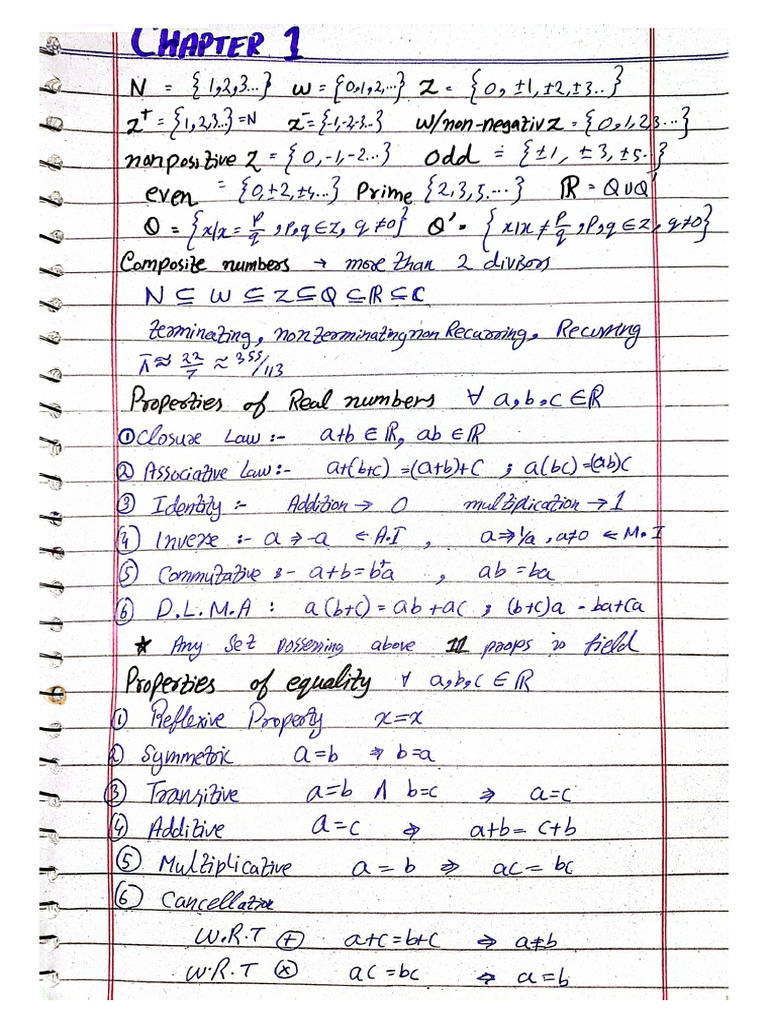 Hassaan Amin Mathematics Notes For Entrytests | PDF