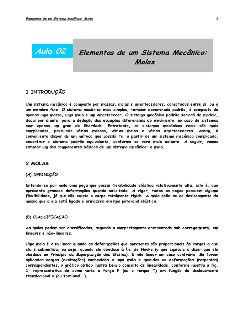 Aula02 Molas | PDF