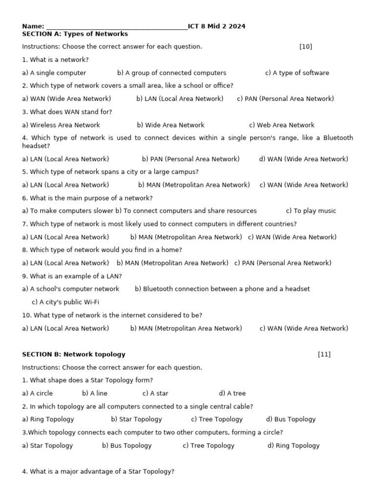 ICT 8 Mid Term 2 2024 | PDF