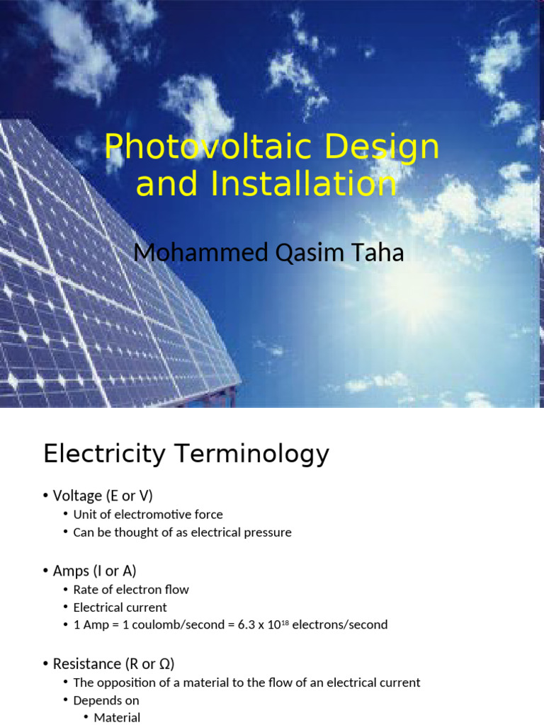 l 4 Photovoltaic Design and Installation | PDF