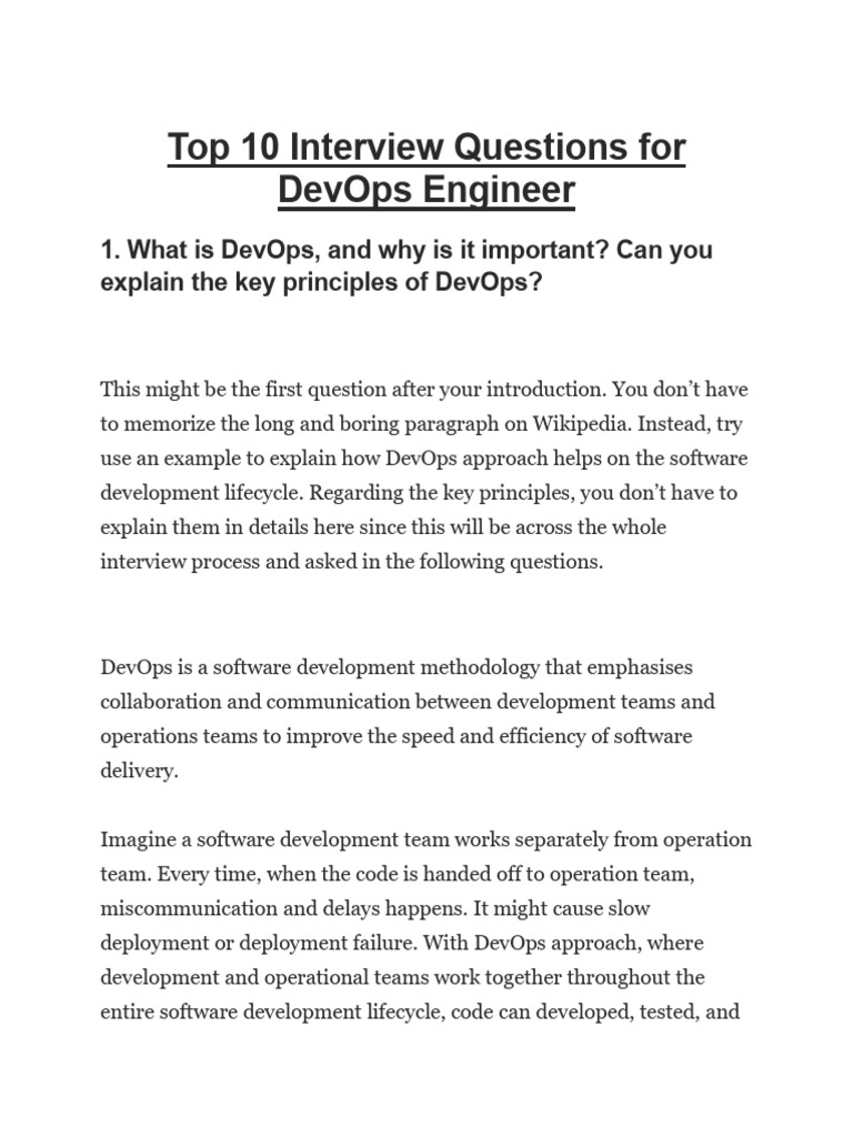Devops interview question | PDF Devops interview question | PDF
