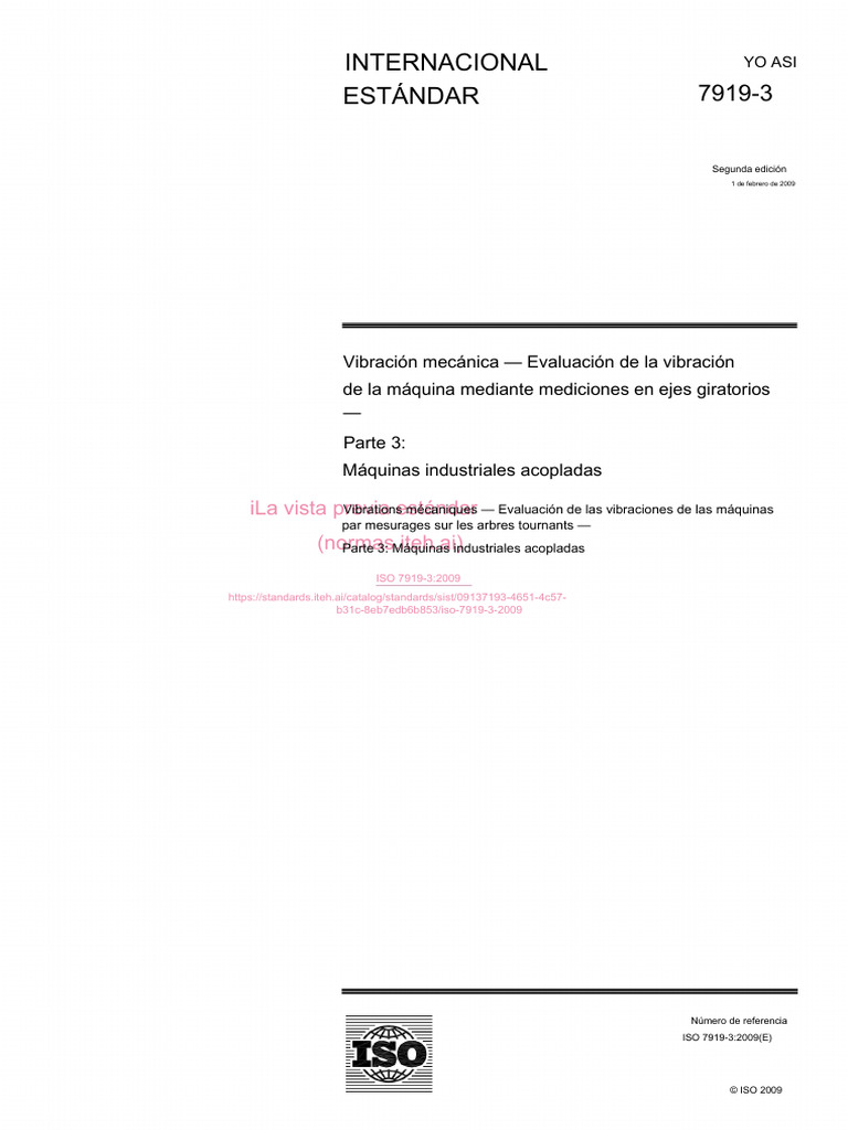 Iso 7919 3 2009 | PDF