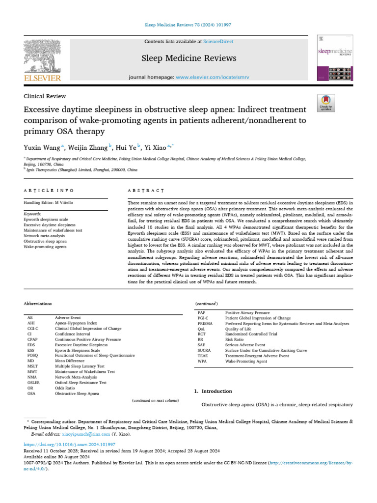 Excessive Daytime Sleepiness in Obstructive Sleep Apnea Indir - 2024 ...