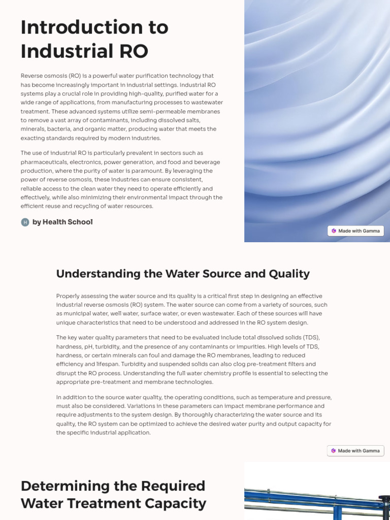 Introduction to Industrial RO | PDF