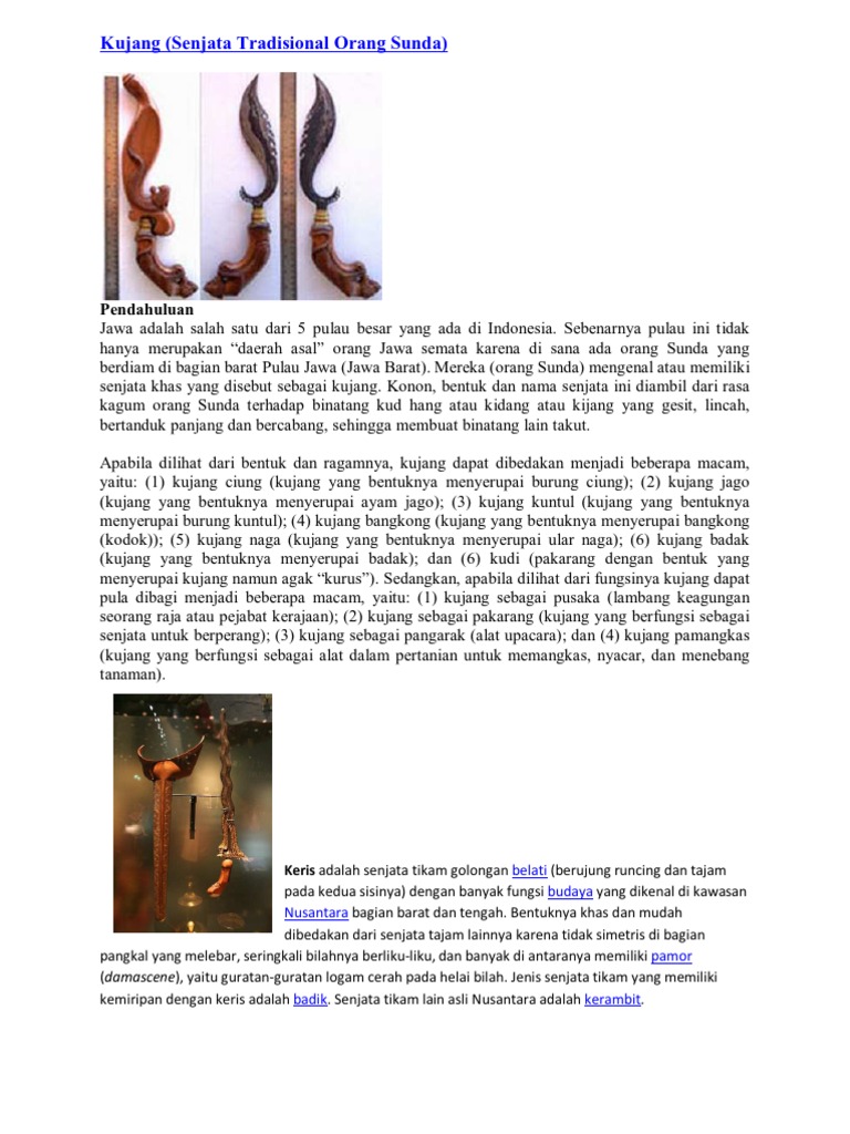 TRADITIONAL WEAPONS OF INDONESIA | PDF