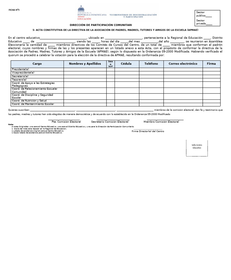 Acta Constitutiva de Apmae. 2022-2023 | PDF