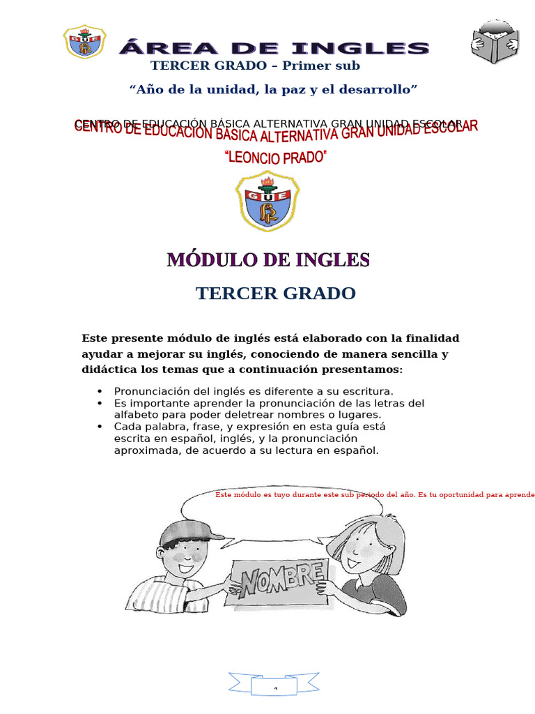 MODULO DE INGLES | PDF