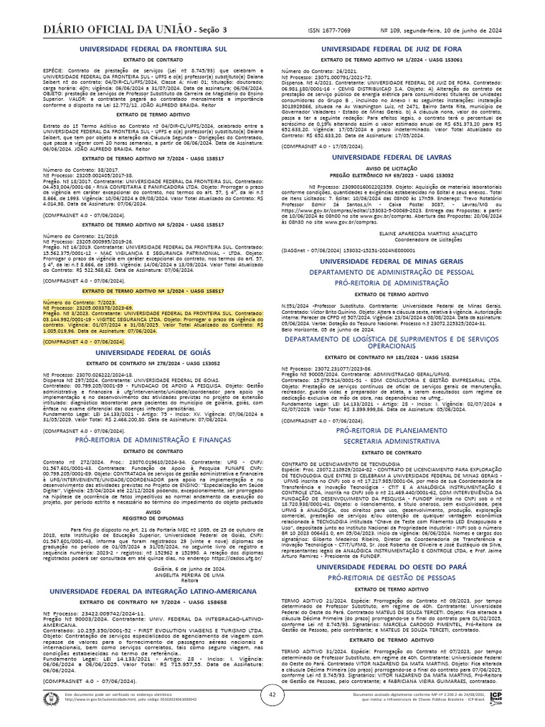 CT-007-2023 Aditivo 01 031-2024 Publicao | PDF