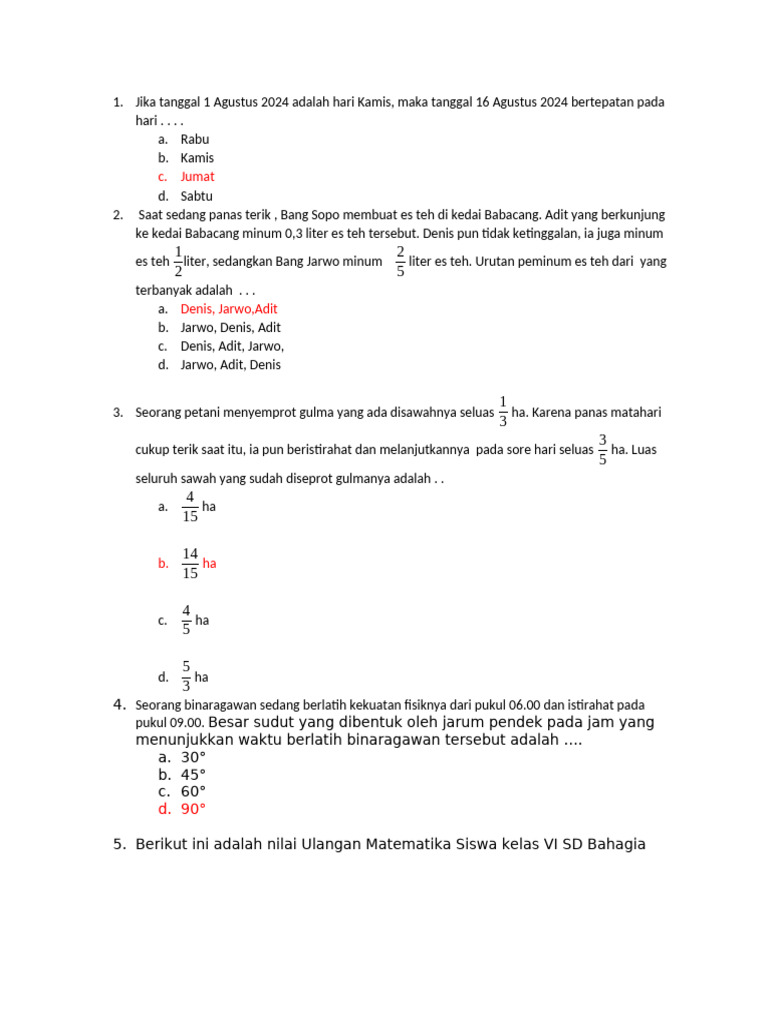 To Numerasi SD | PDF