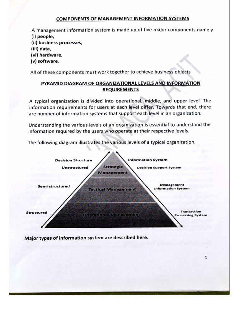 Components of Management Information Systems | PDF