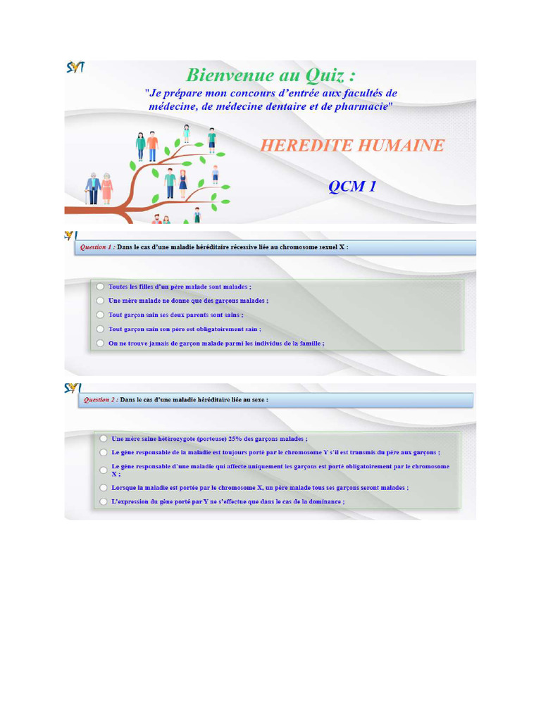 Heredite Humaine | PDF
