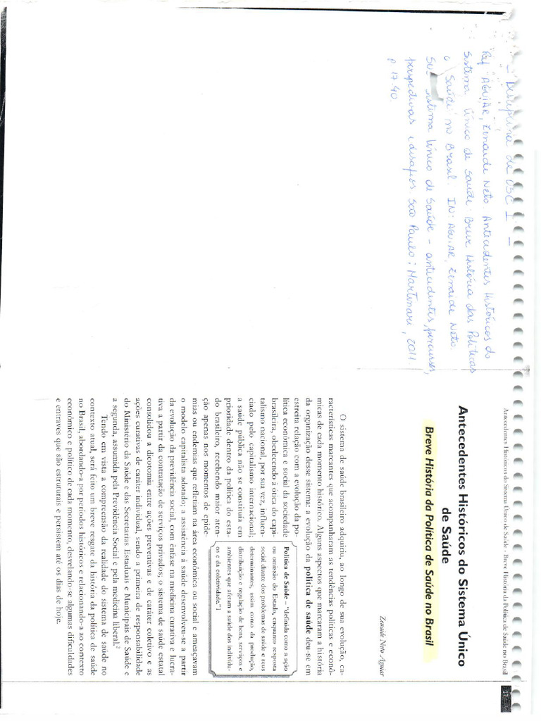 AGUIAR - CAP 1 - Poli - Ticas de Sau - de No Brasil | PDF