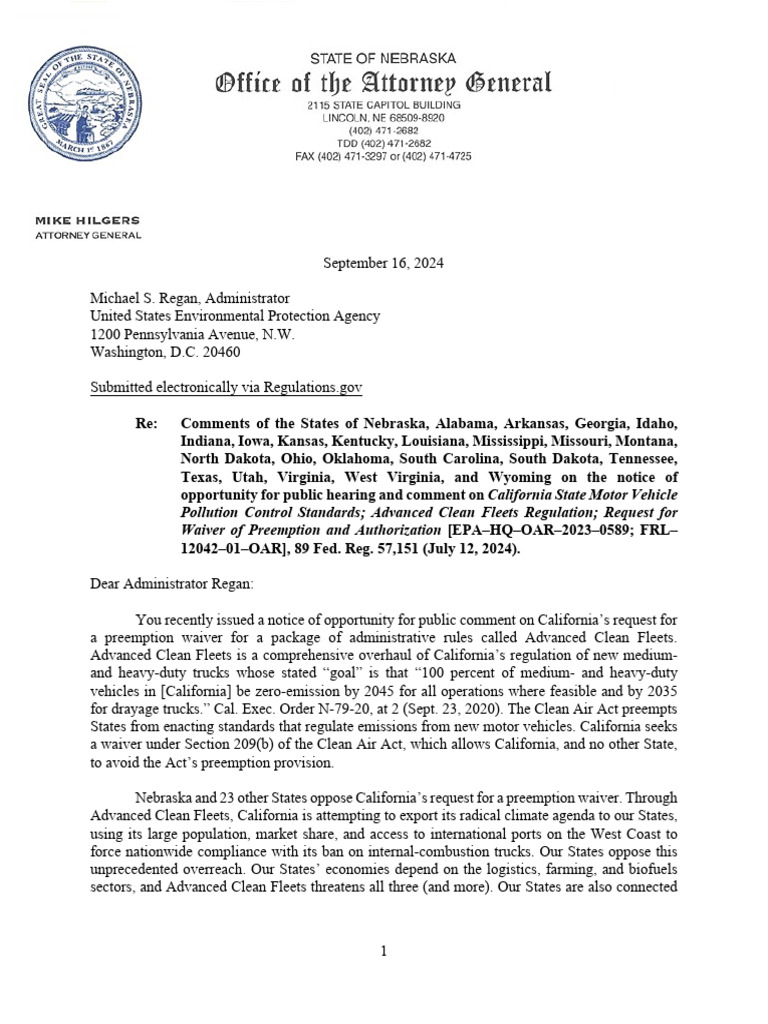 States Oppose California's Emission Waiver | PDF | Voting Rights Act Of ...