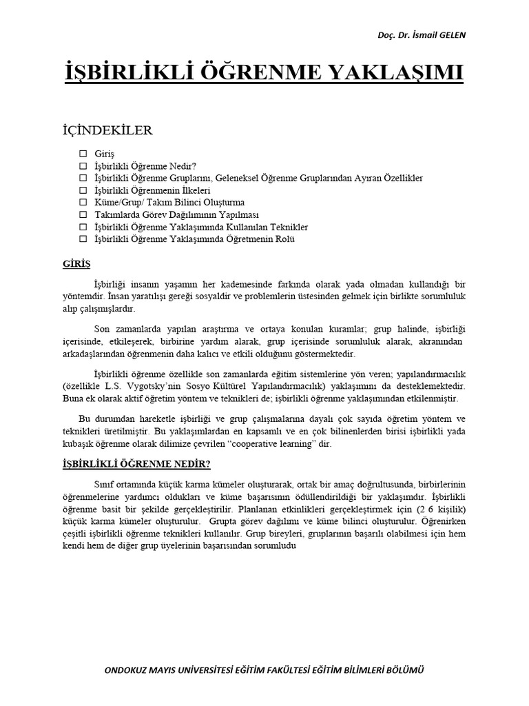 IG Isbirlikli Ogrenme | PDF