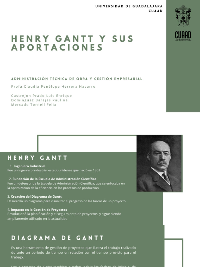Henry Gantt y Sus Aportaciones | PDF