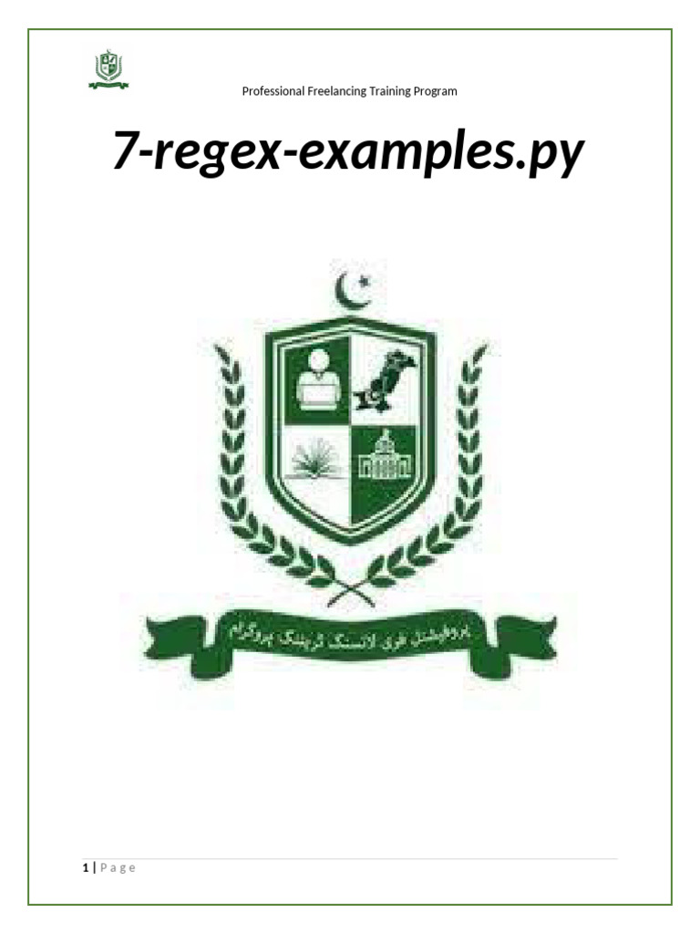 7 Regex Examples - Py | PDF