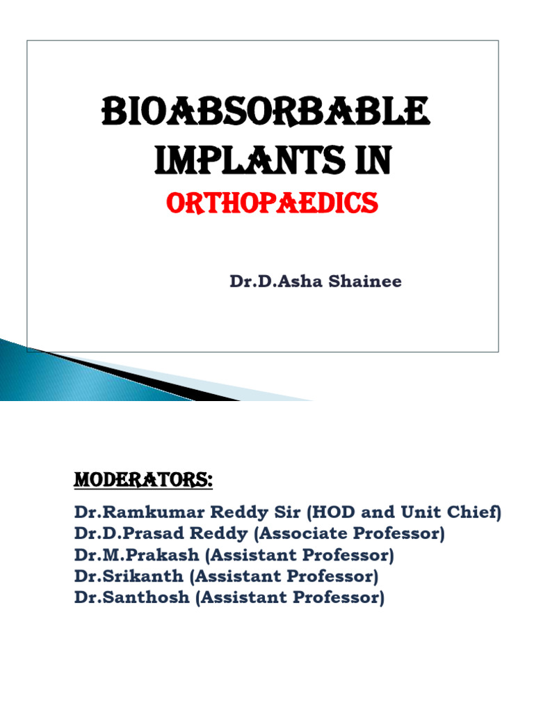 Bioabsorbable Implants | PDF