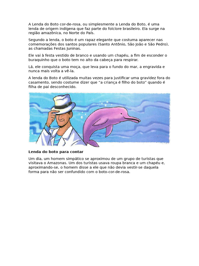 Lenda Do Boto | PDF