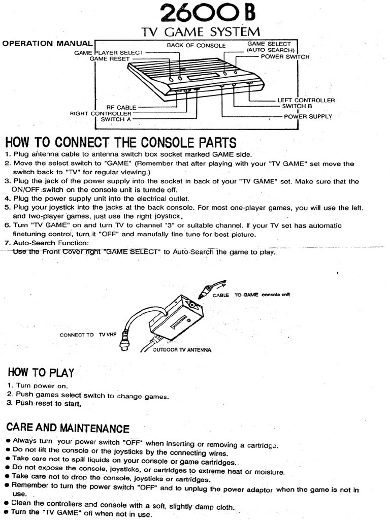 Atari Rambo TV Game Instructions | PDF
