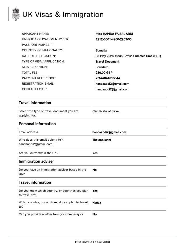 UK Visas & Immigration: Travel Information | PDF
