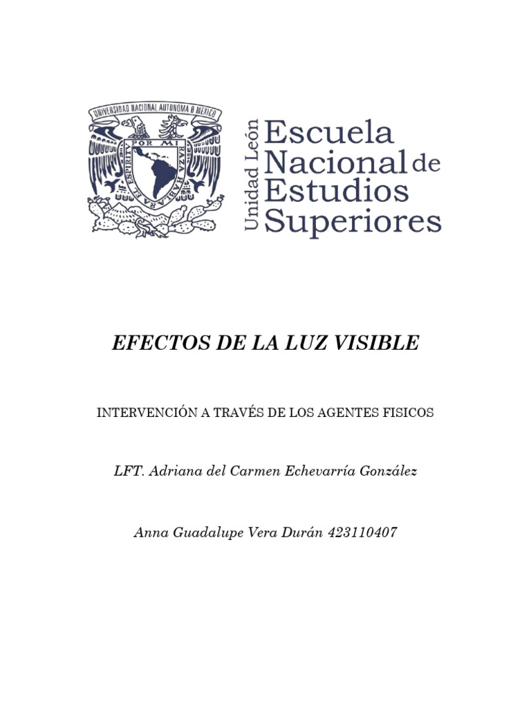 Efectos de La Luz Visible | PDF