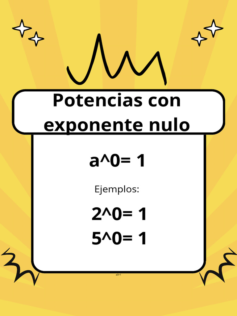 Potencias con exponente nulo | PDF