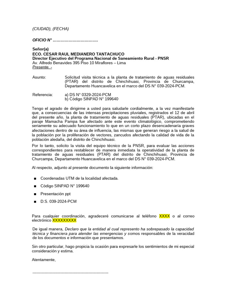 MODELO DE OFICIO 2024[2] | PDF