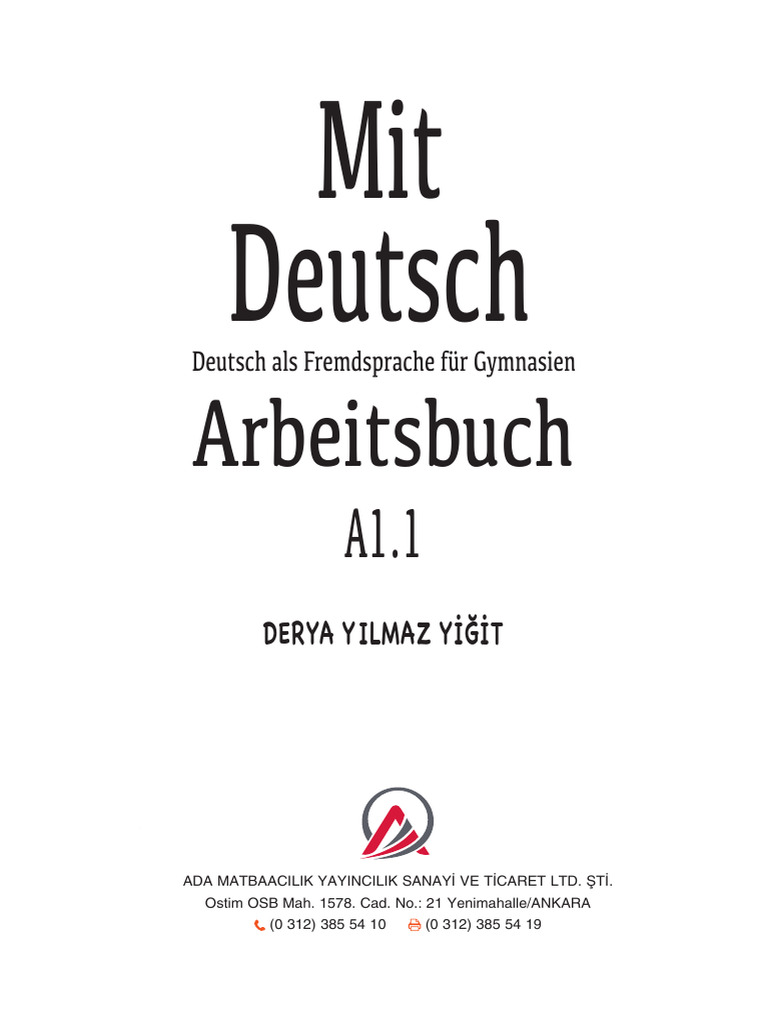 Mit Deutsch A.1.1 Arbeitsbuch | PDF