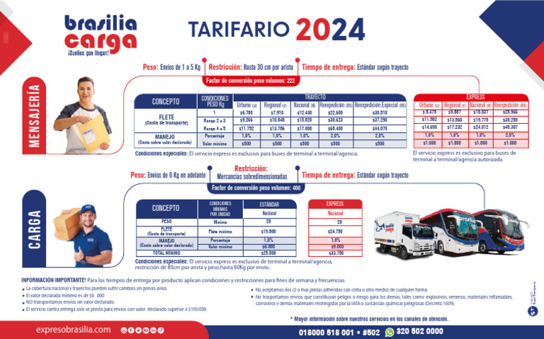 Tarifario Carga 1 | PDF