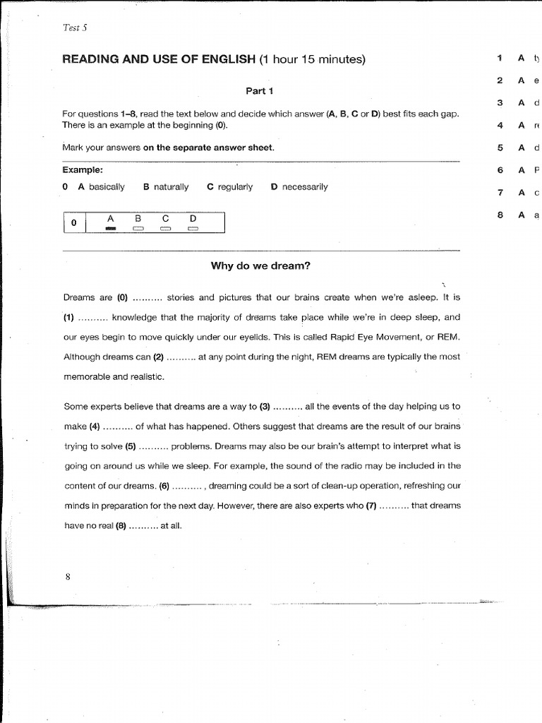 B2 First FS Test 5 Book 2 | PDF
