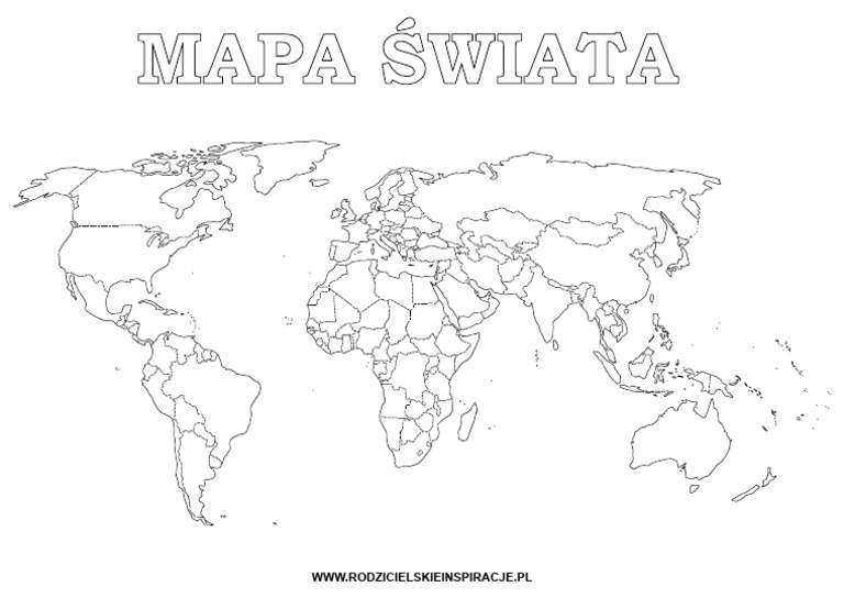 Mapa Swiata Do Druku | PDF