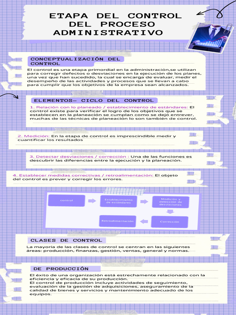 Infografía Etapa Del Control Del Proceso Administrativo | PDF