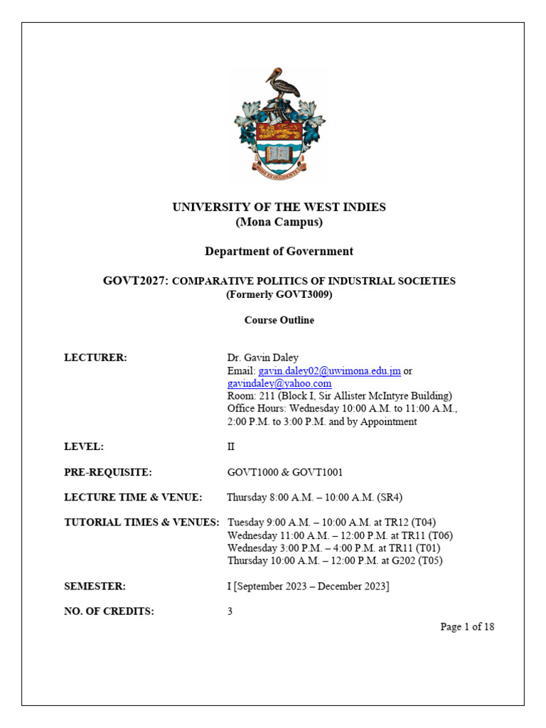 Course Outline 2023-2024 | PDF