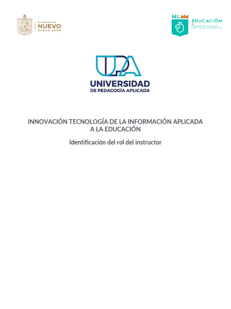 El Rol Del Instructor | PDF