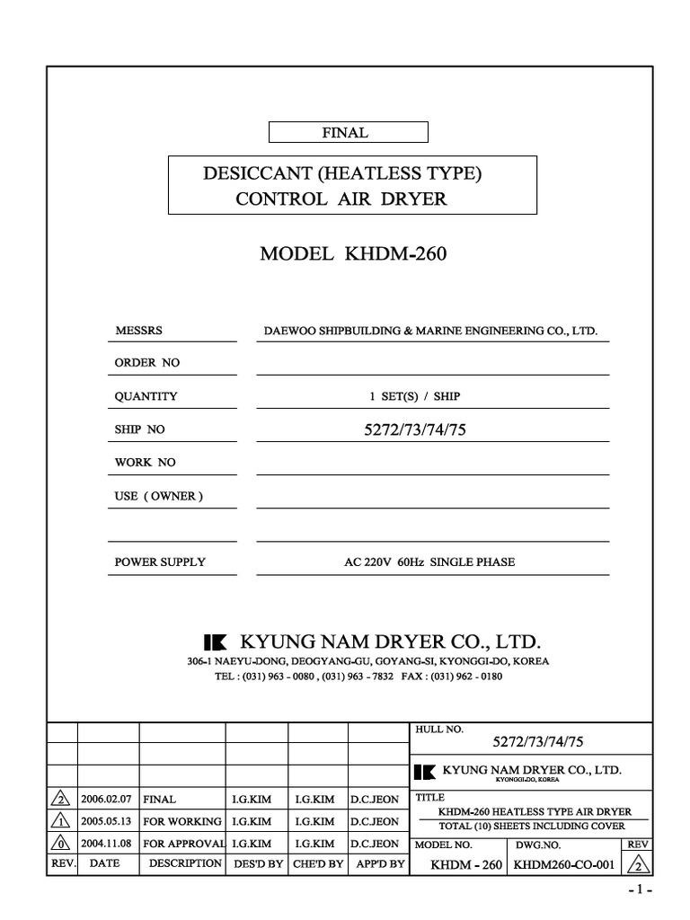 5272 75 Dryer Final DWG | PDF