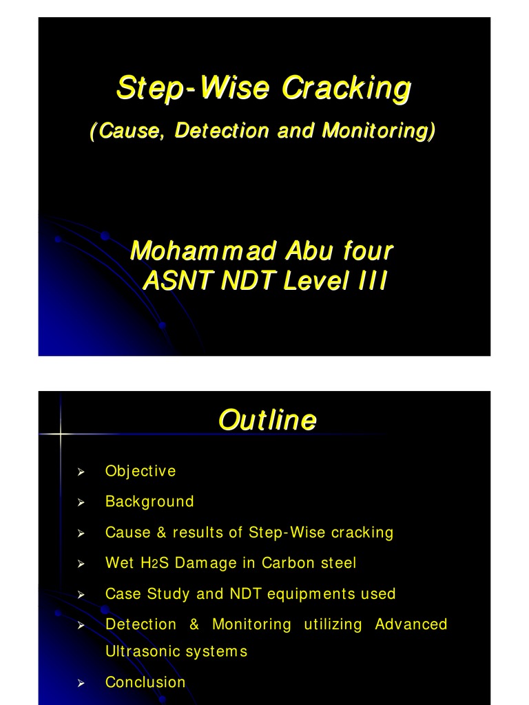 Detecting And Monitoring Step Wise Cracking Pdf Nondestructive Testing Corrosion