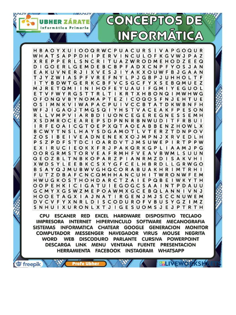 Sopa de Letras Informatica | PDF