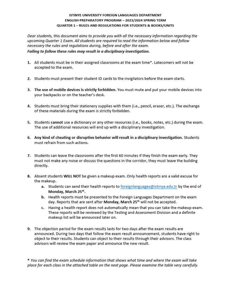 QUARTER 1 - Rules&Regulations and Units&Timing | PDF