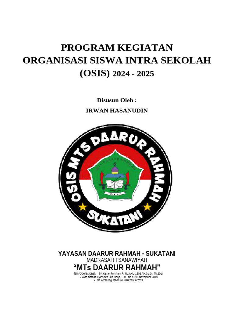 Program Kegiatan Osis | PDF